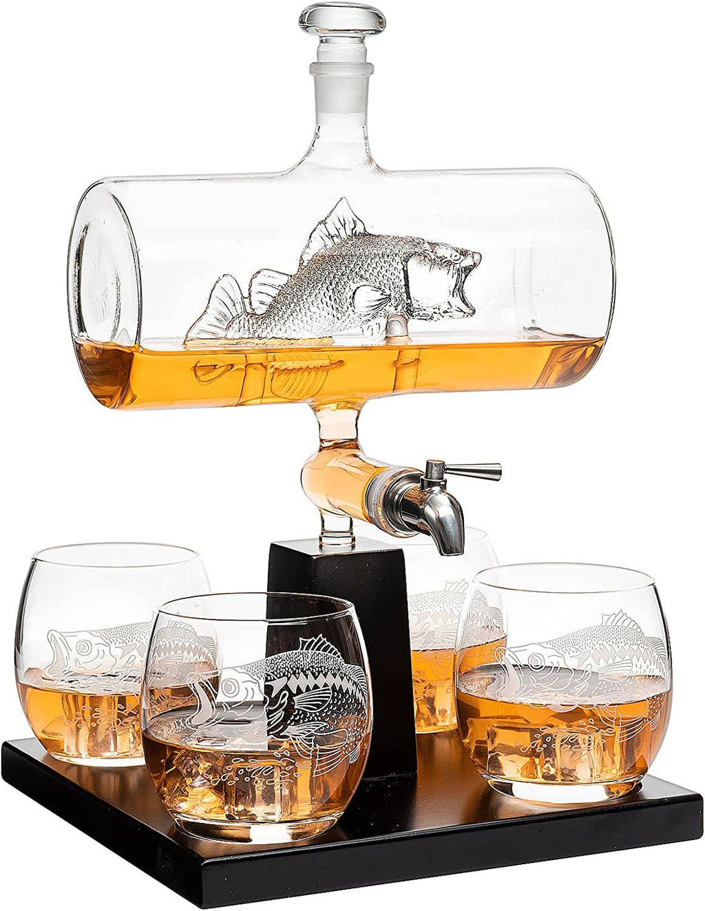 Bass Fish Decanter Set – Season and Stir