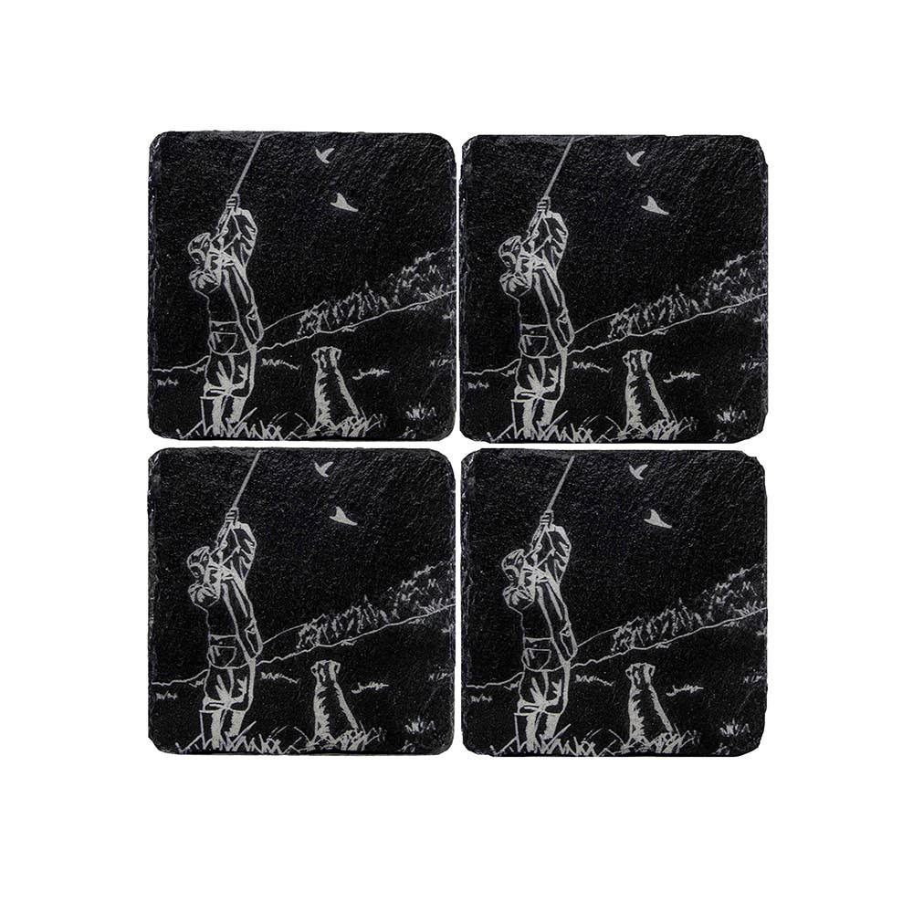 Slate Coaster Set for Hunting & Shooting – Season and Stir
