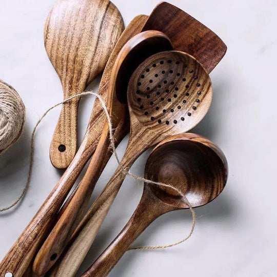 Wooden Kitchen Utensils Set - 7 Pieces – Season and Stir